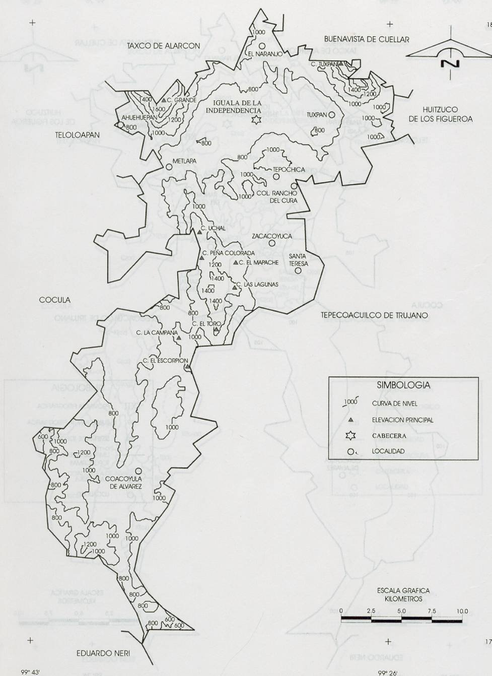 Mapa orográfico del municipio – IGualaonline.com
